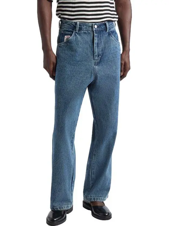 BODE Washed Denim Knolly Brook Carpenter Trousers - Blue