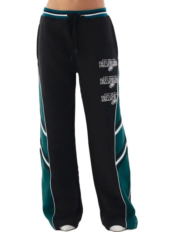 OFF SEASON Colorblocked Fleece Straight Leg Pants - Black/eagles
