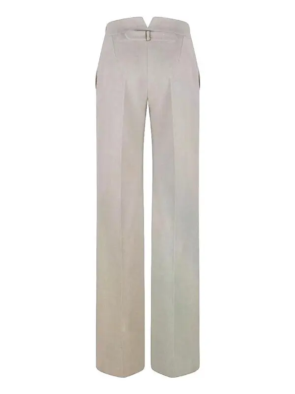 Ermanno Scervino Button-detail Wide-leg Tailored Trousers - Brown