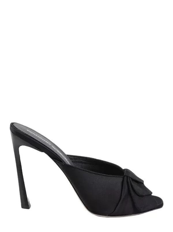 Ermanno Scervino Knotted Peep-toe Heeled Sandals - Black