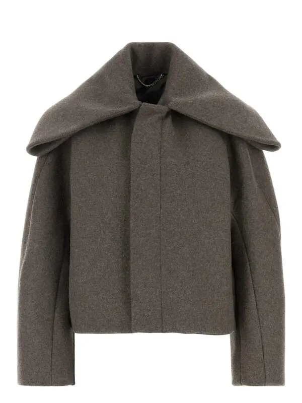Victoria Beckham Dove Grey Wool Blend Jacket - Gray