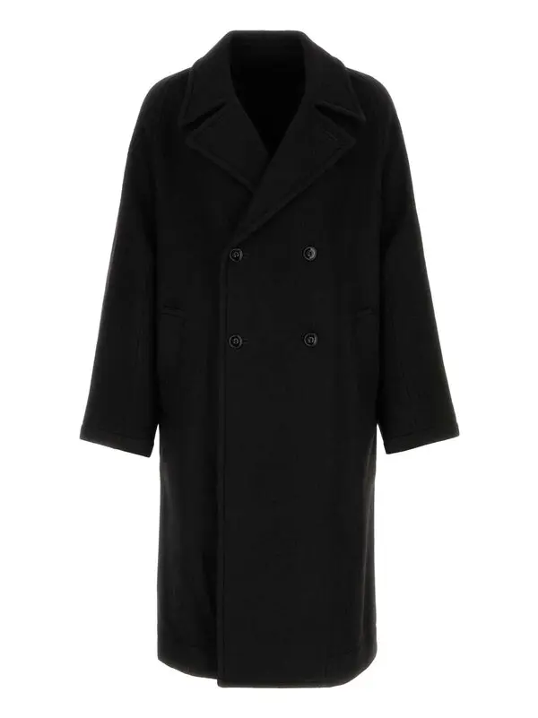 LEMAIRE Wool Alpaca Coat - Black