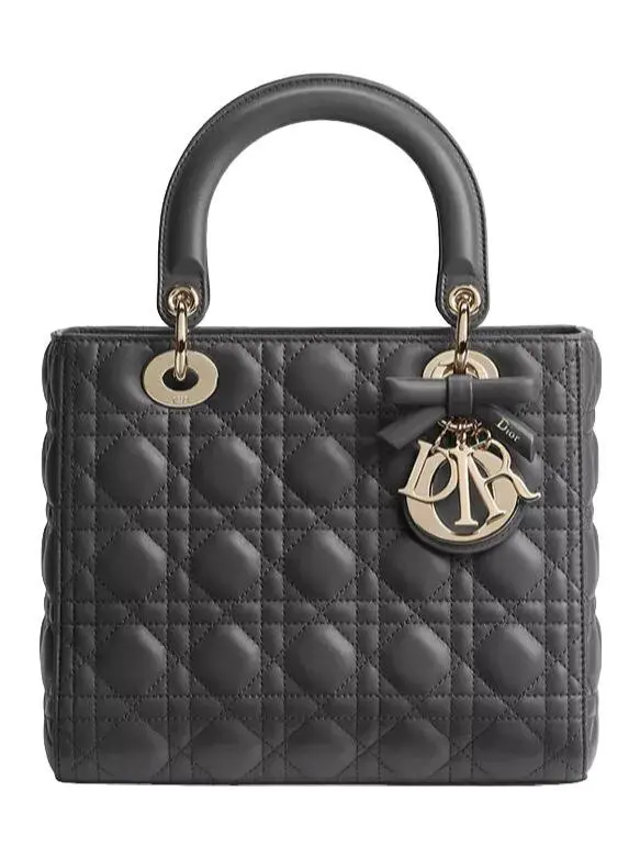 Dior Medium Lady Bag - Grey