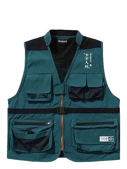 LI-NING Badfive Logo Work Vest 'green - Green/black