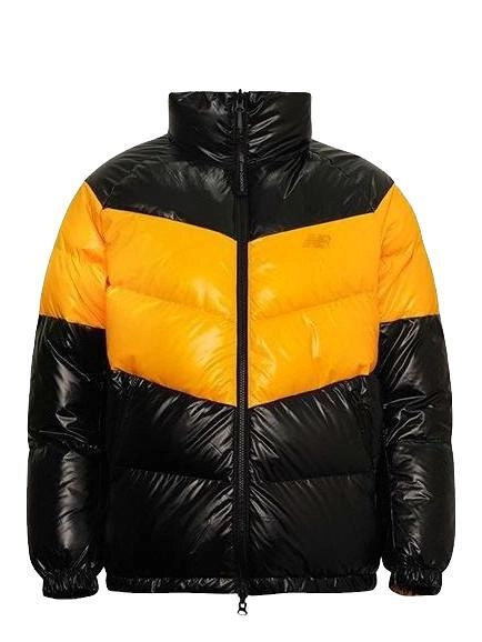 NEW BALANCE Reversible Puffer Coat Asia Sizing 'black Yellow - Black/yellow