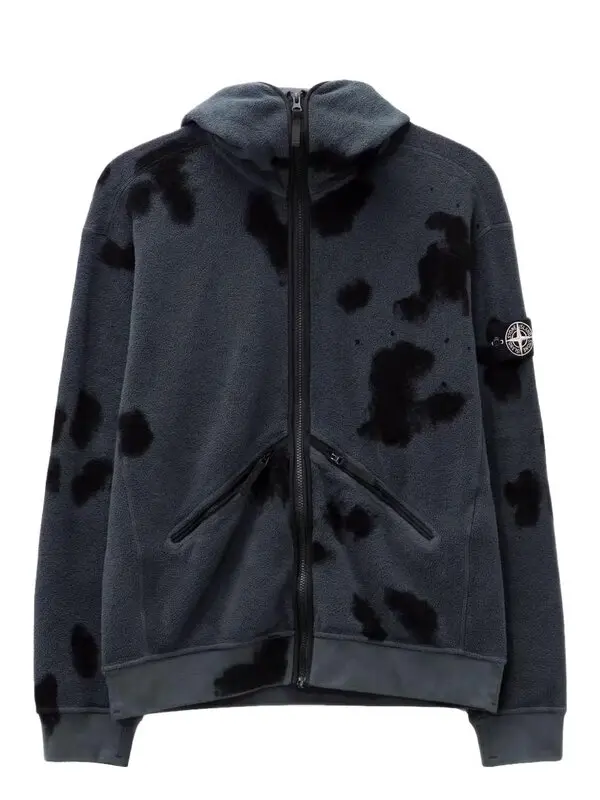Stone Island Logo Sleeve Zip Jacket - Grey