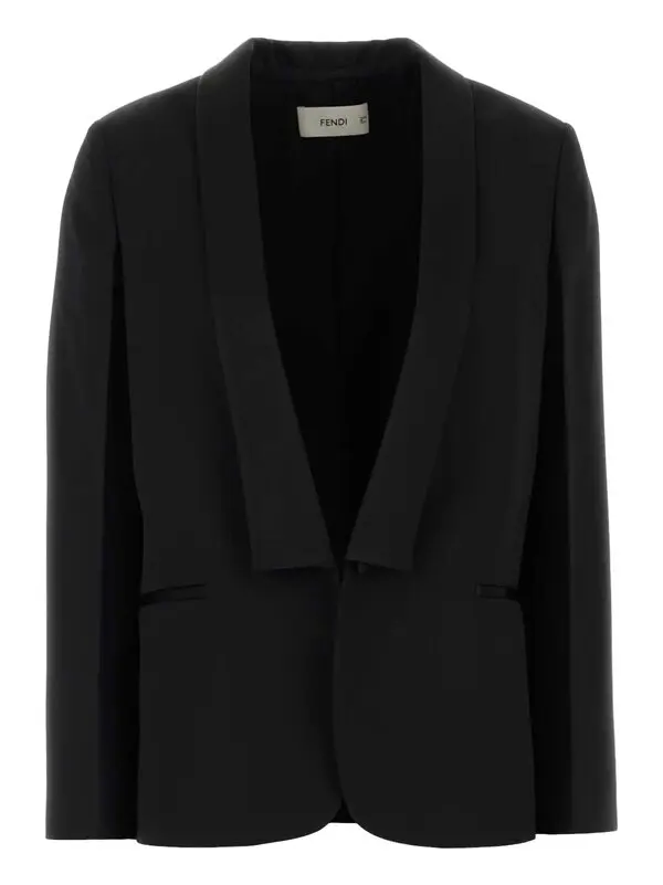 Fendi Grain De Poudre Blazer - Black