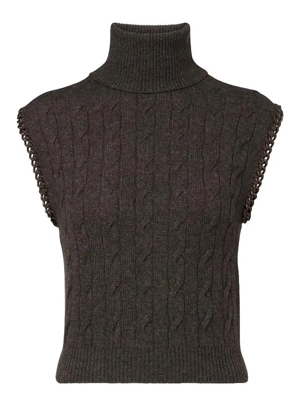 Ralph Lauren Cable-knit Cashmere Sweater Vest - Grey