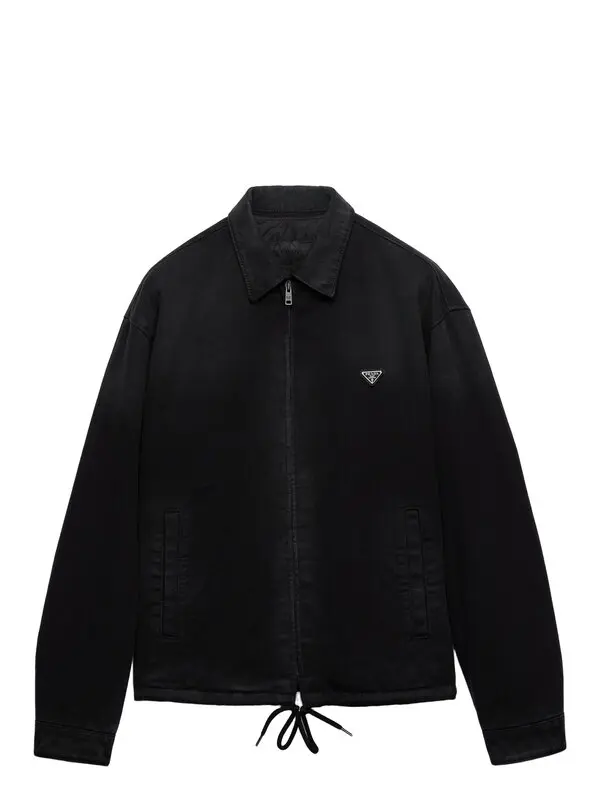 Prada Padded Denim Bouson Jacket - Black