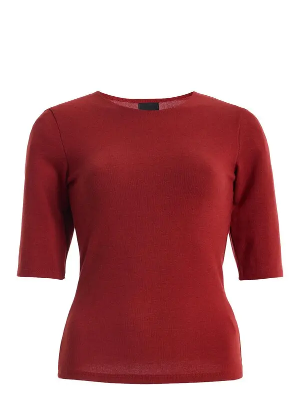 LESET Lauren Mid-sleeve Jersey T-shirt - Red