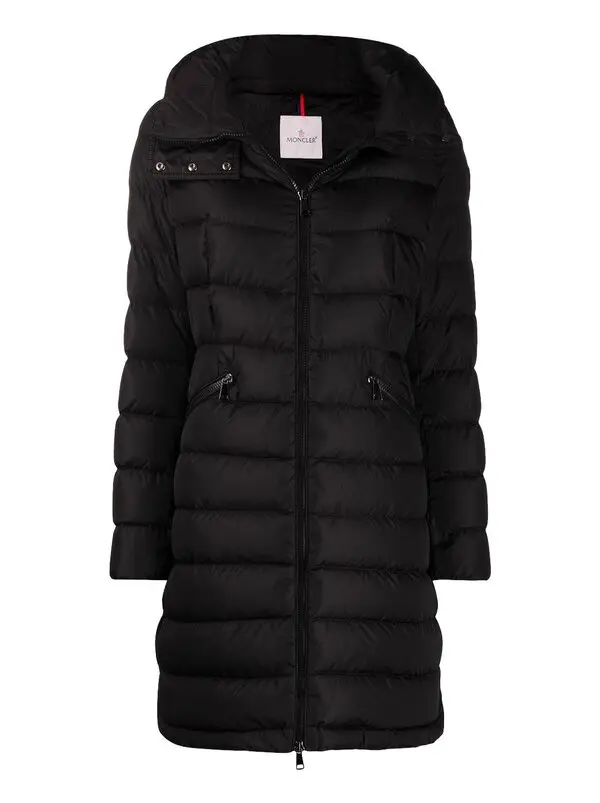 Moncler Flammette Midi Down Jacket - Black