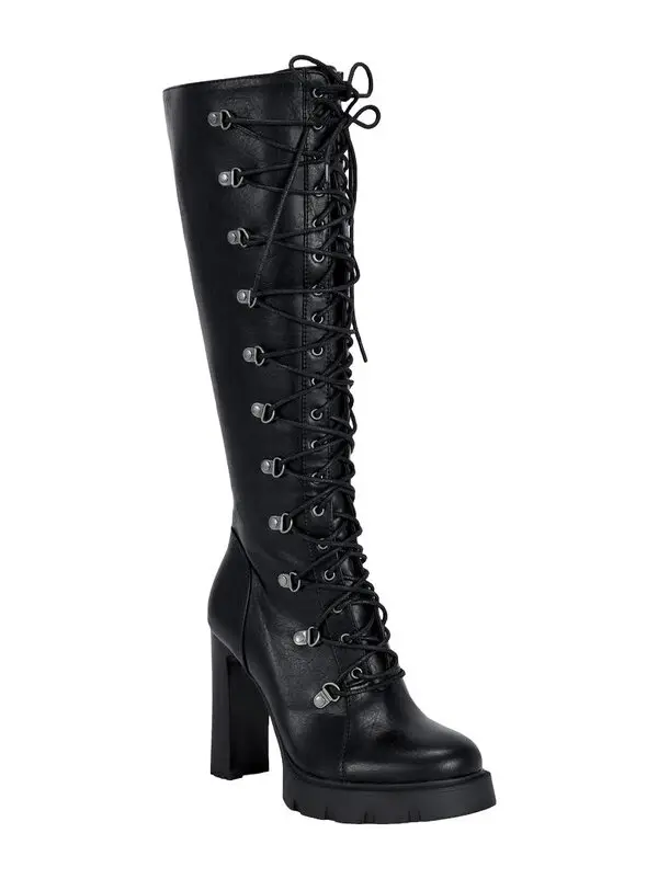 AZALEA WANG Auriga Knee High Boot - Black
