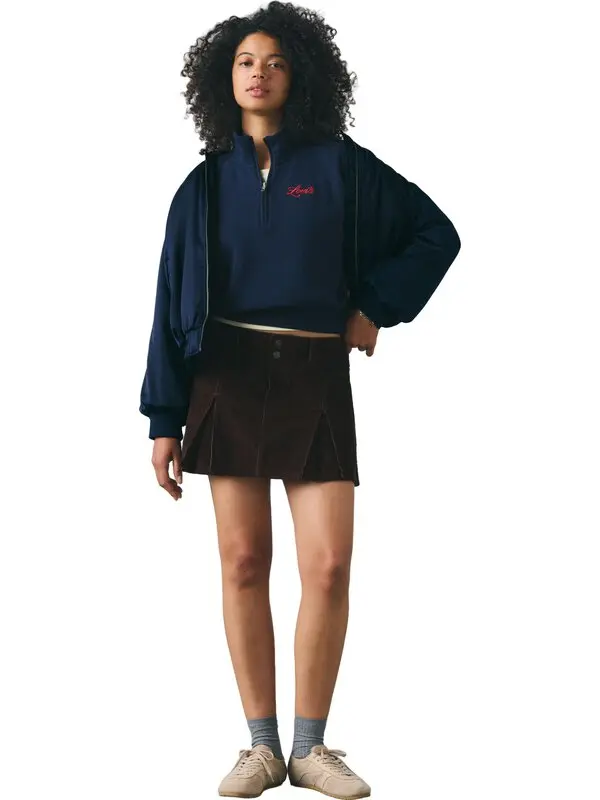 LEVI'S Inverted Pleat Mini Skirt - Java