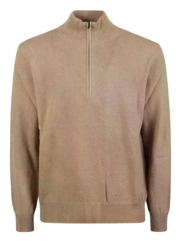 Altea Quarter-zip Wool Sweater - Neutrals