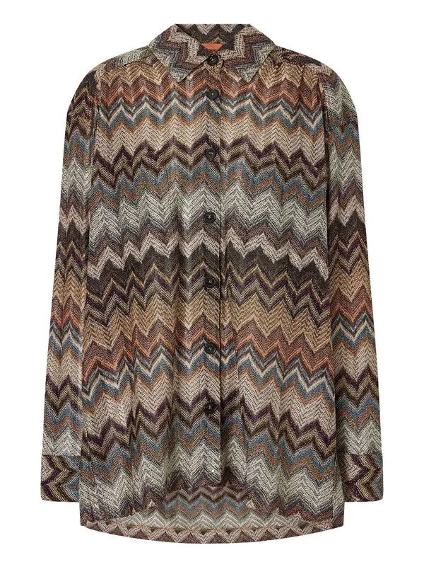 Missoni Sequin-embellished Metallic Crochet-knit Blouse - Multi