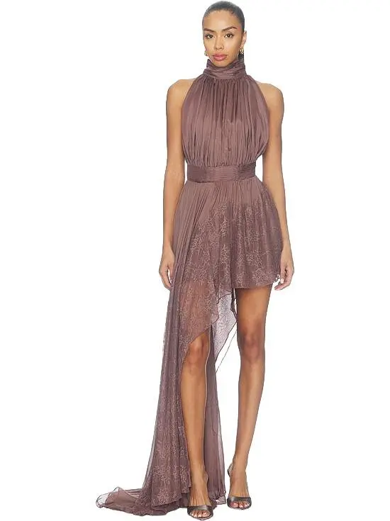 DEME BY GABRIELLA Mountain Dress In Brown - Coco