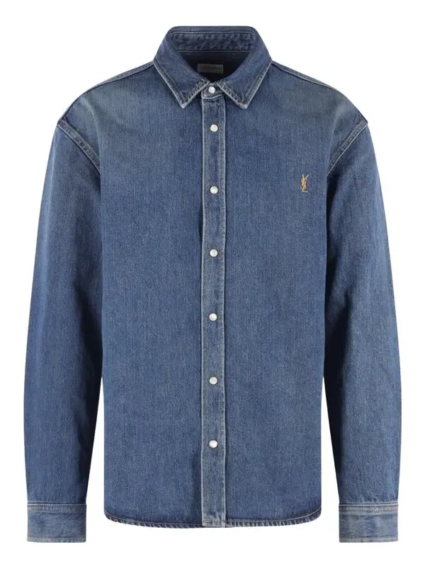 Saint Laurent Button-up Denim Shirt - Blue