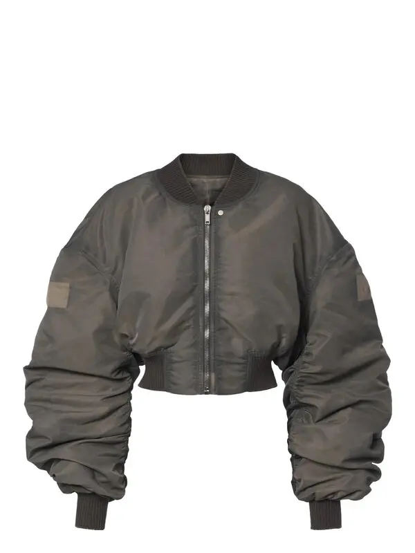 Rick Owens Secchia Cropped Flight Bomber Jacket - Grey