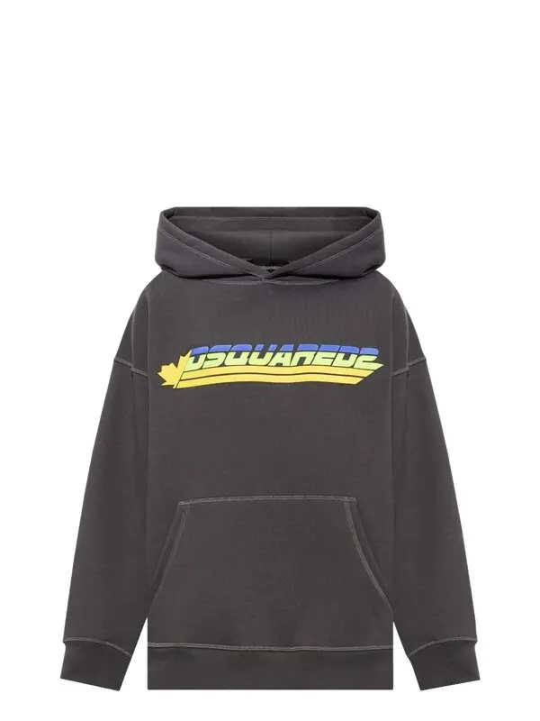 Dsquared2 Logo Print Hoodie - Grey