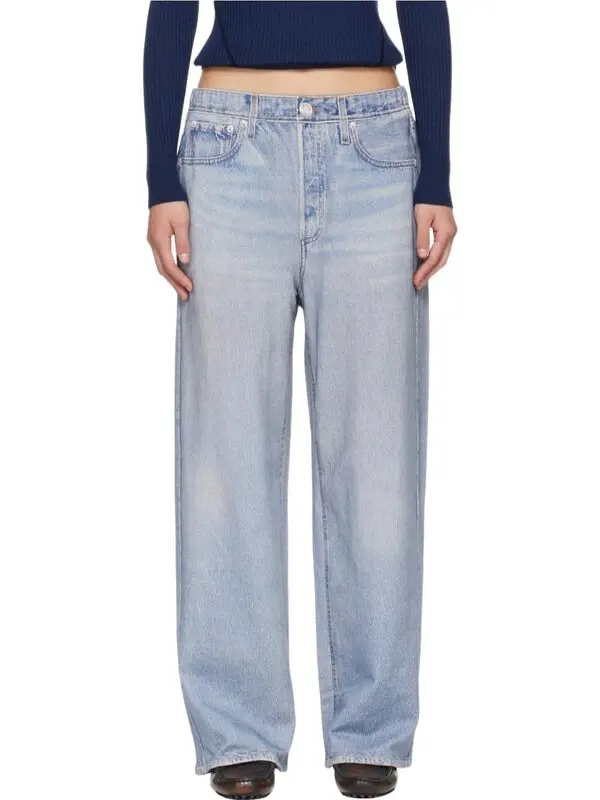 Rag & Bone Rag Bone Miramar Wide-leg Ankle Pants - Blue