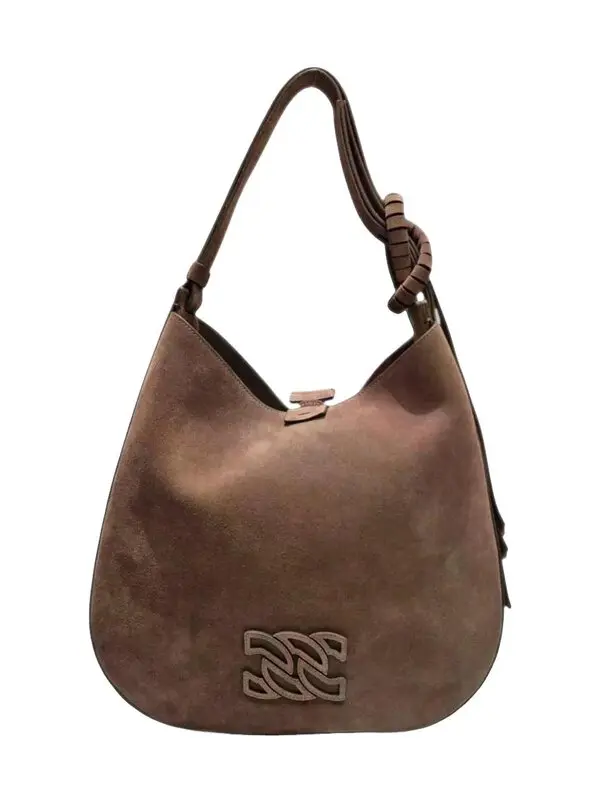 Casadei Vandome Suede Handbag - Neutrals