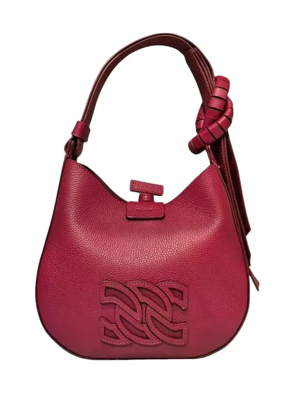 Casadei Vandome Leather Knotted Mini Bag - Red