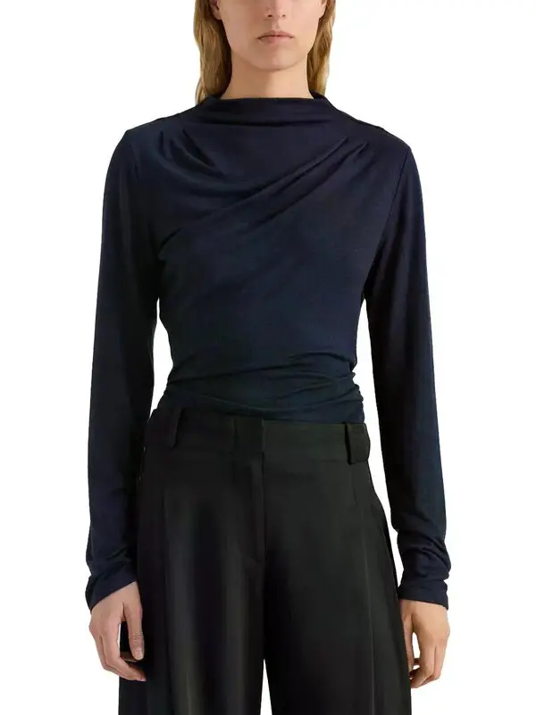 Proenza Schouler White Label Mimi Marled-jersey Top - Blue