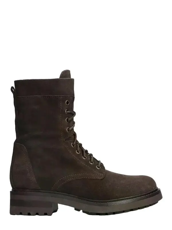 JULIE DEE Lace-up Suede Boots - Brown