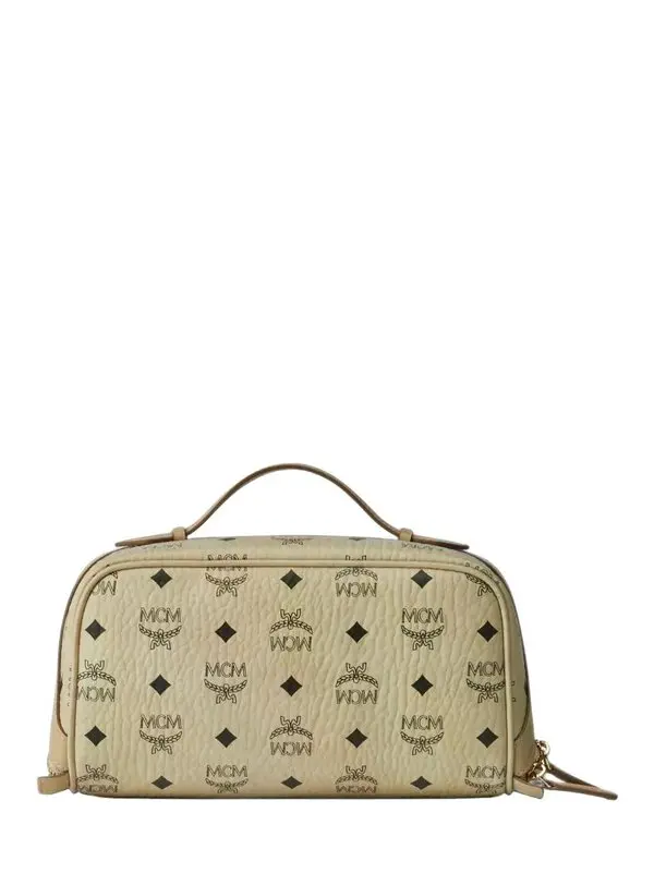 Mcm Visetos Ottomar Toiletry Bag - Neutrals