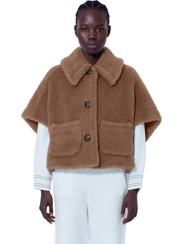 Max Mara Short Shearling Coat - Multicolor