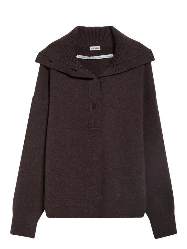 NACKIYE Mixtape Wool & Cashmere Sweater - Choco