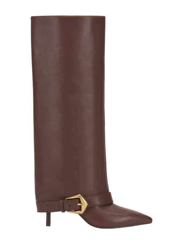 Vince Camuto Margee Wide Calf Cuff Knee High Boot - Java Leather