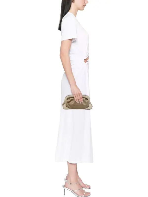 Prada 2010-2026 Canvas Canapa Logo Frame Clutch Bag - Neutrals