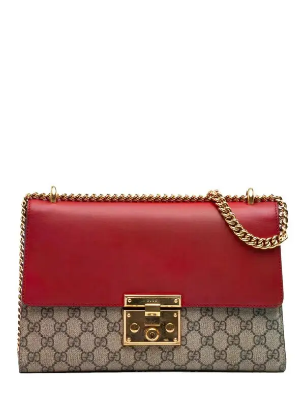 Gucci 2016-2026 Medium Gg Supreme Padlock Shoulder Bag - Neutrals