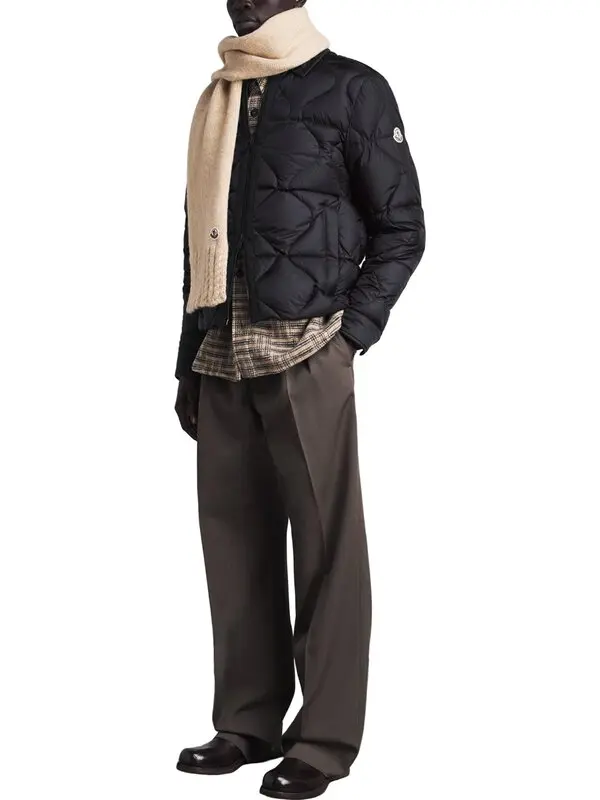 Moncler Down Ashmere Quilted Jacket - Black