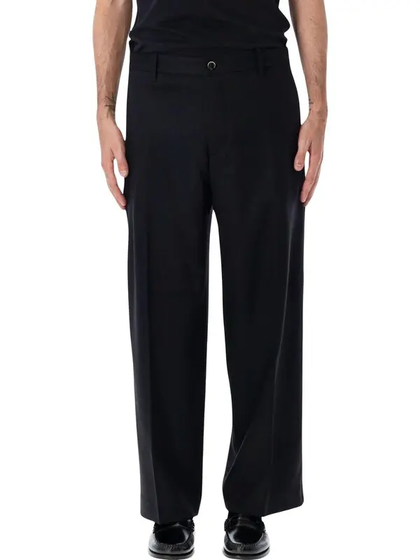 NINE:INTHE:MORNING Tailored Wool-blend Trousers - Nero