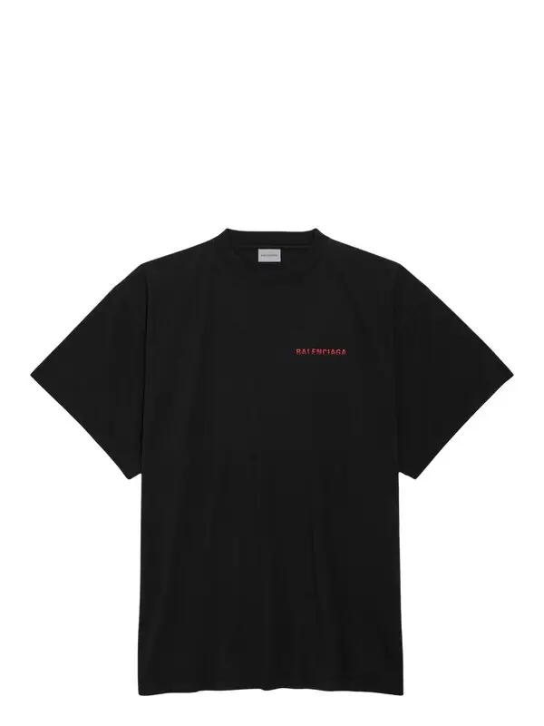 Balenciaga Oversized Graphic T-shirt - Black