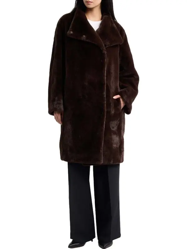 BOSS Citeddy Faux Fur Coat - Mole