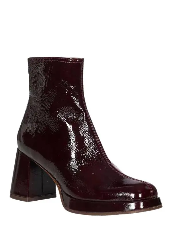Chie Mihara Ketin Patent-finish Platform Ankle Boots - Red