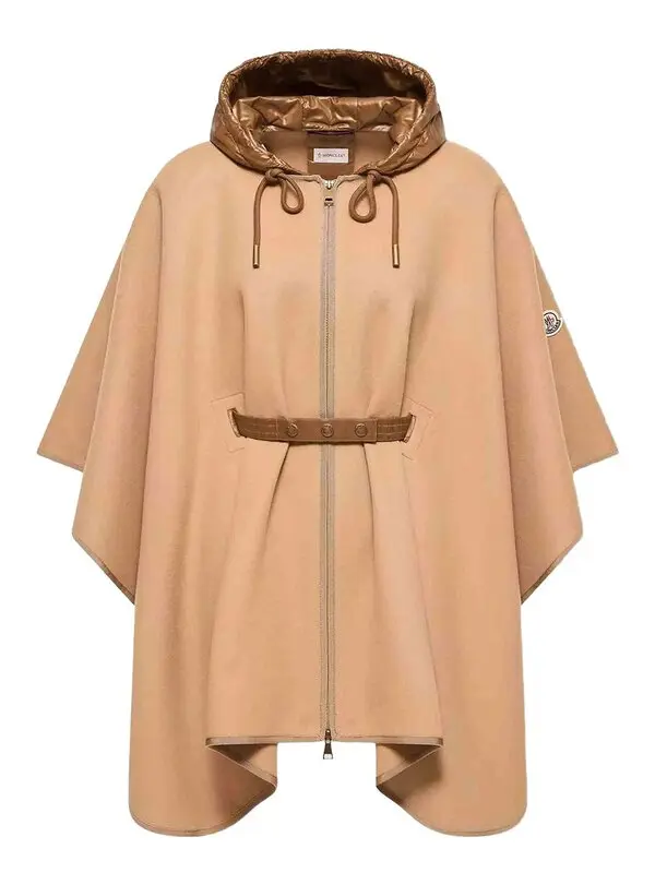 Moncler Padded Wool Blend Cape - Multicolor