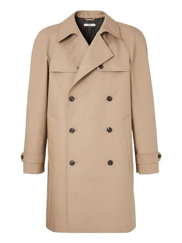 Fendi Trench In Tessuto Mackintosh - Multicolor