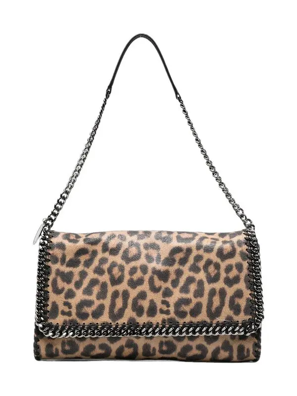 Stella McCartney Borsa Messenger Falabella Motivo Leopardato - Brown