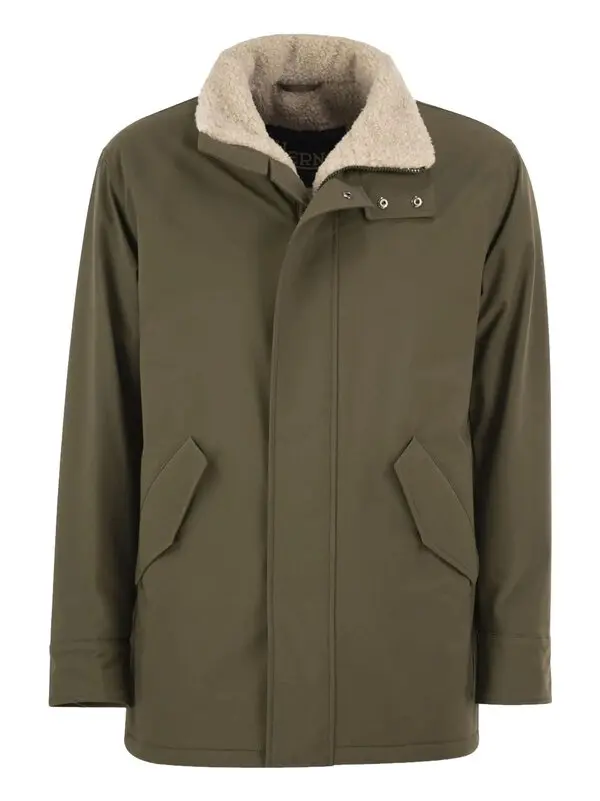 Herno Giacca Con Fodera In Ecopelliccia - Green