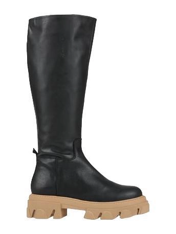 Steve Madden Boot Brick Size Leather - Black