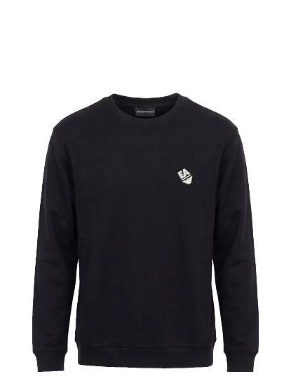 Emporio Armani Sweatshirt Midnight Size Cotton - Blue
