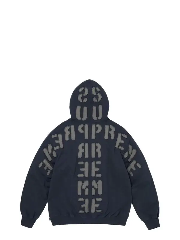 Supreme Fw26 Mirrored Appliqué Hooded Sweatshirt - Navy