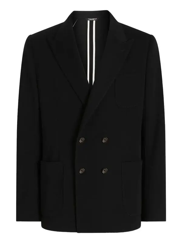 Dolce & Gabbana Double-breasted Wool Blazer - Blue