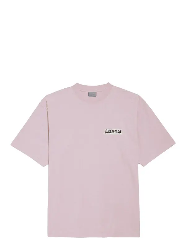 Balenciaga T-shirt Masking Tape Vestibilità Media - Multicolor