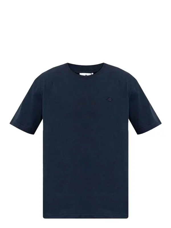 Etro Pegaso Embroidery Cotton T-shirt - Blue