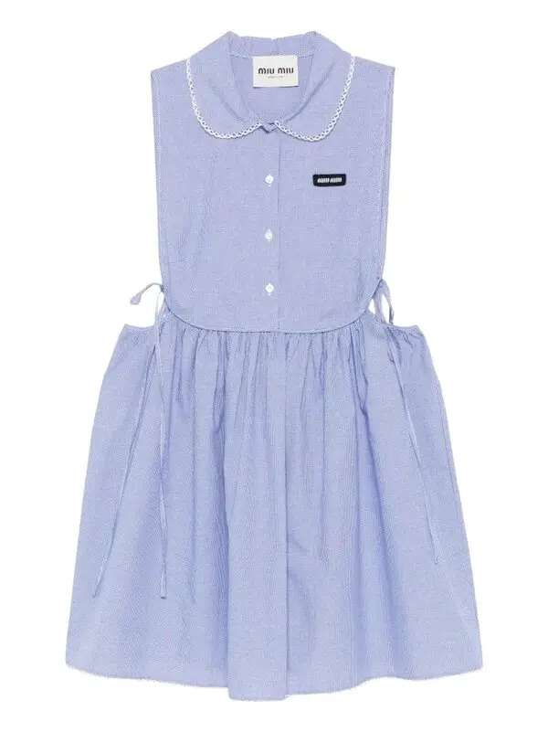 Miu Miu Vichy Cotton Dress - Blue